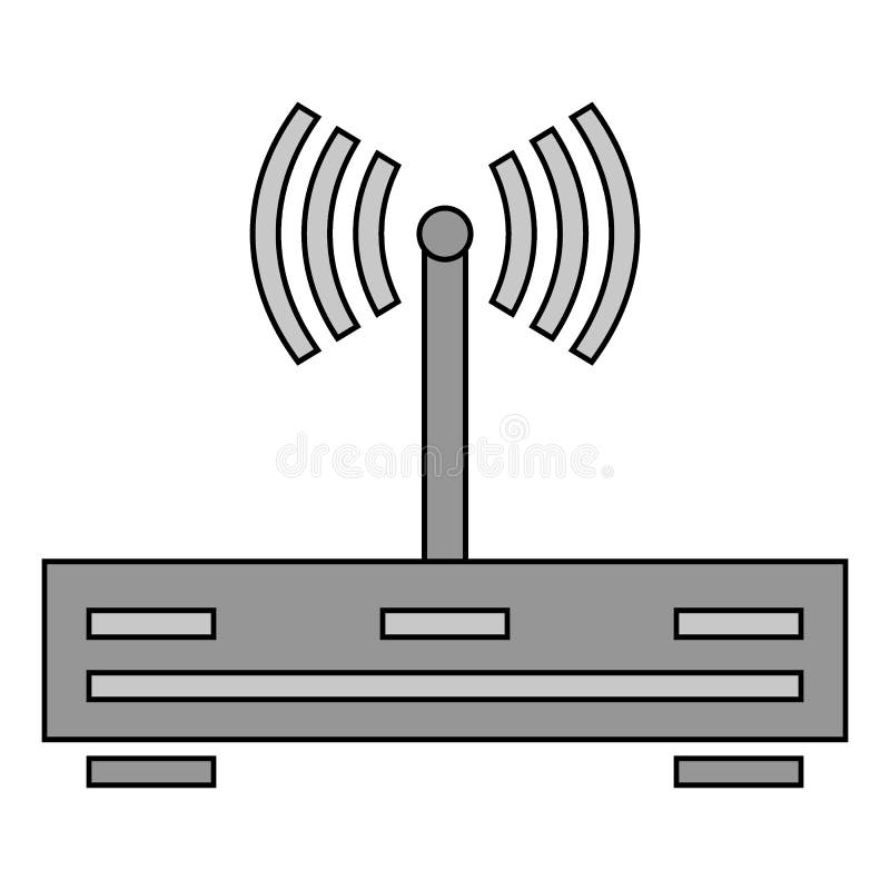 Router icon on white stock illustration. Illustration of switch - 162595564