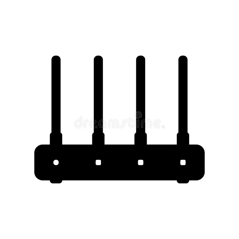 Router icon on white stock vector. Illustration of wireless - 268474503