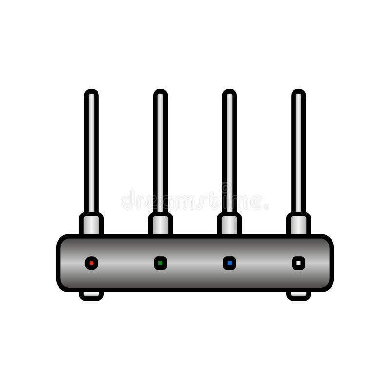 Router icon on white stock illustration. Illustration of switch - 162595564