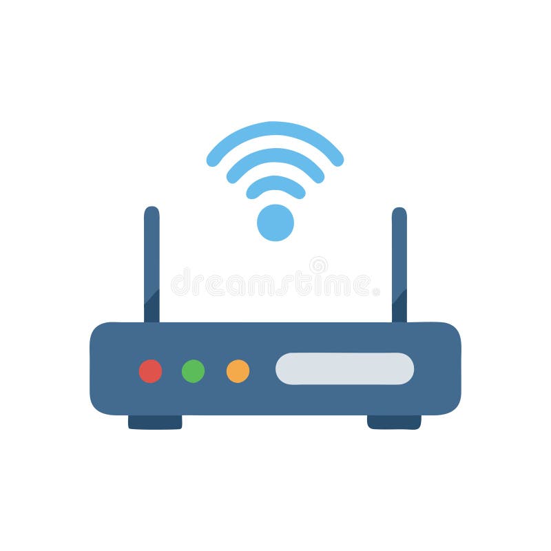 Router Icon for Wireless Networks Stock Vector - Illustration of ...