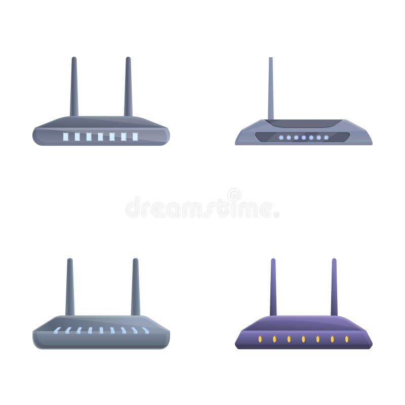Router Icons Set Cartoon Vector. Wireless Wi Fi Router Stock Vector ... Router Icons Set Cartoon Vector. Wireless Wi Fi Router Stock Vector ...