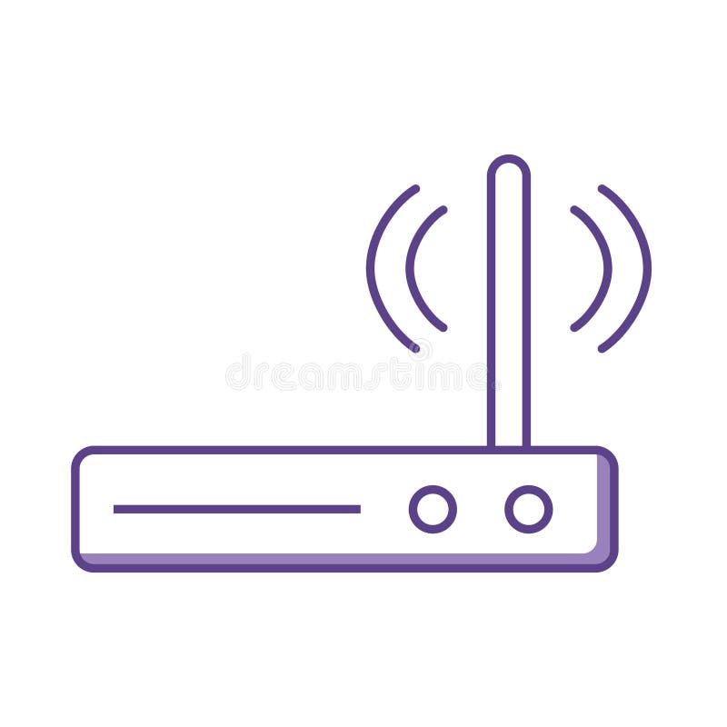 Router internet signal stock vector. Illustration of vector - 232044350