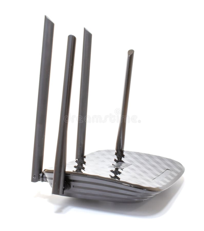 WI-FI Router, Back Panel with Connected Wires Stock Photo - Image of ...
