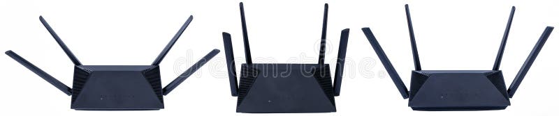 Router Isolated on White Background Stock Photo - Image of connections ...