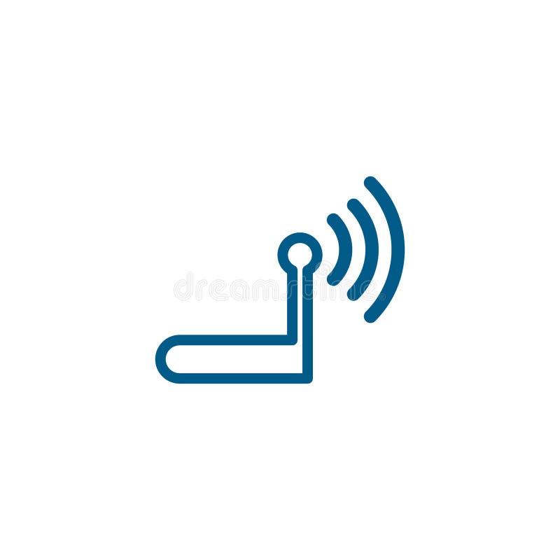 Router Blue Icon on White Background. Blue Flat Style Vector ...