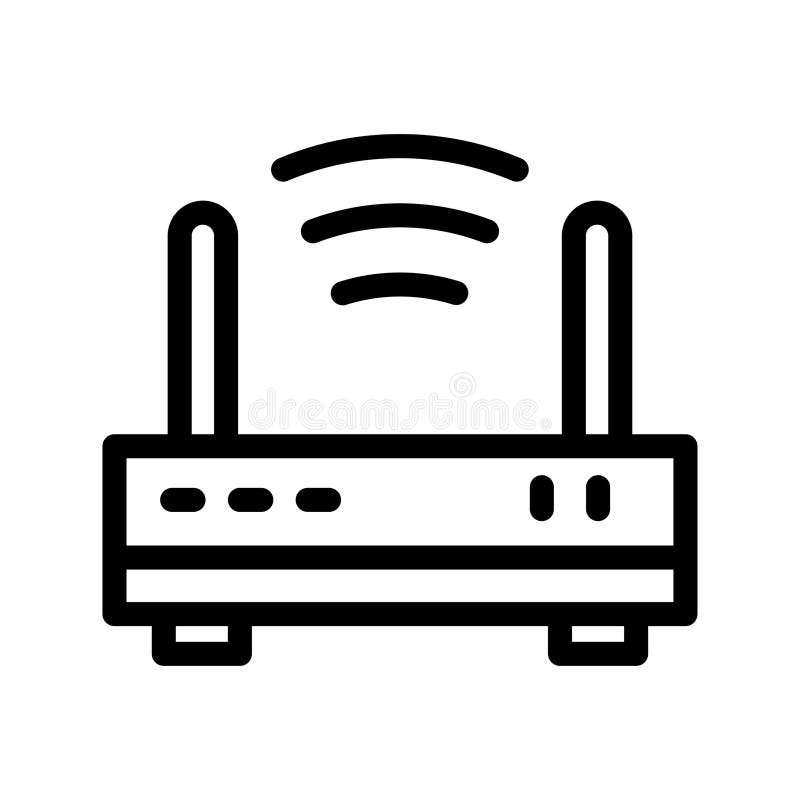 Router Line Icon Illustration Vector Graphic Stock Vector ...