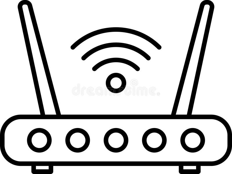 Router Line Icon. Wifi Wireless Router Vector. Stock Vector ...