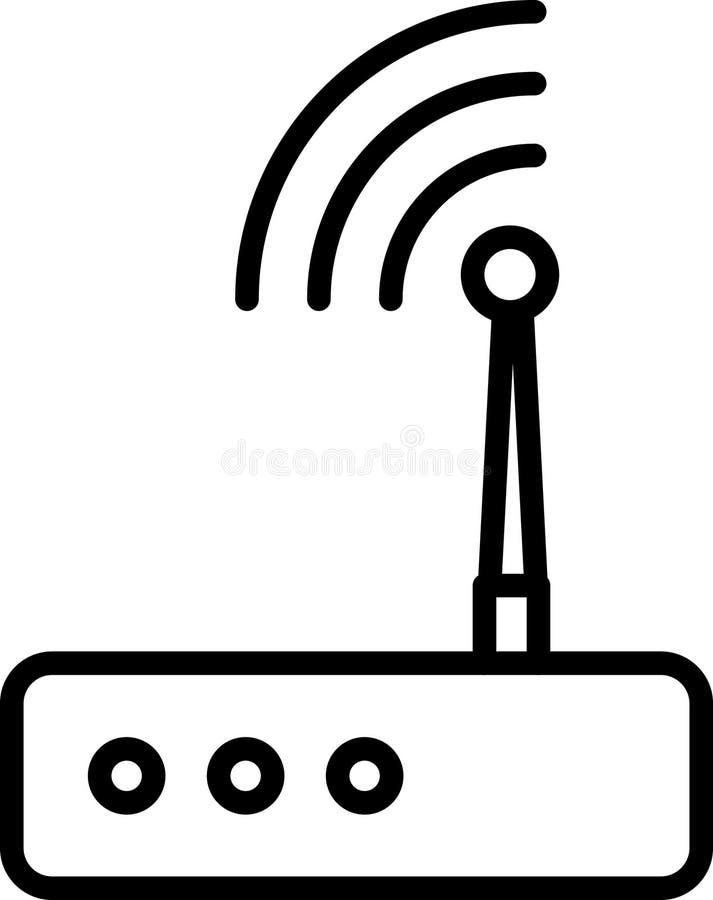 Router Line Icon. Wifi Wireless Router Vector. Stock Vector ...