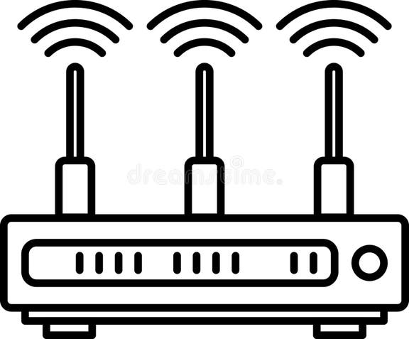 Router Line Icon. Wifi Wireless Router Vector. Stock Illustration ...