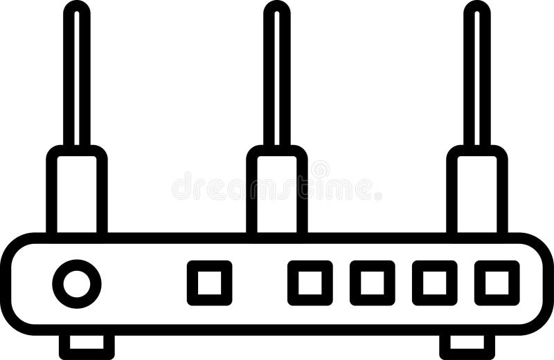 Router Line Icon. Wifi Wireless Router Vector. Stock Vector ...