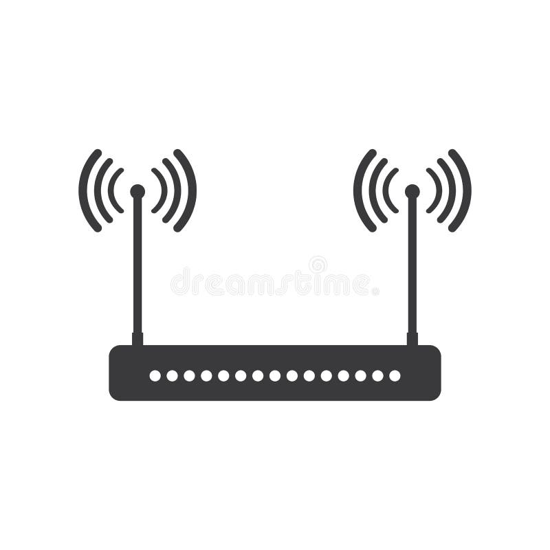 Router Logo and Vector Template Stock Vector - Illustration of wireless ...