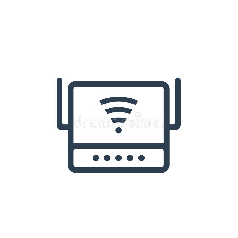 Router or Modem Setting Icon Stock Vector - Illustration of preferences ...
