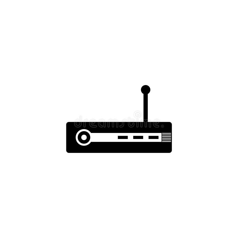 Router, modem icon or logo stock vector. Illustration of contour ... Router, modem icon or logo stock vector. Illustration of contour ...