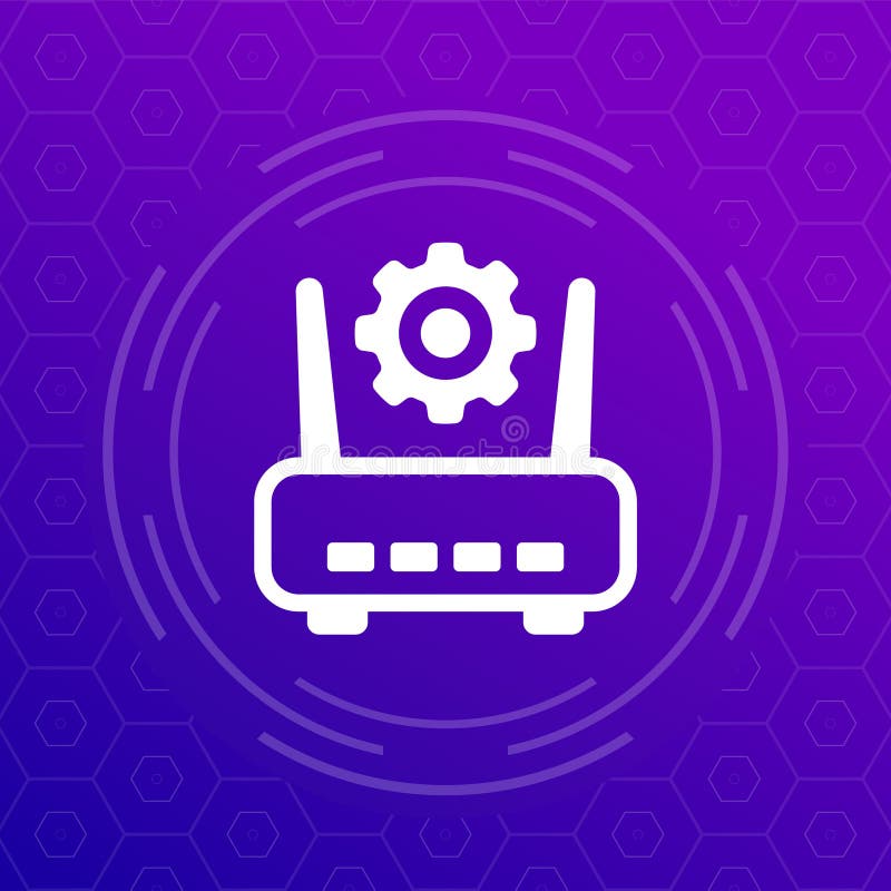 Router, Modem Settings Icon for Apps and Web Stock Vector ...