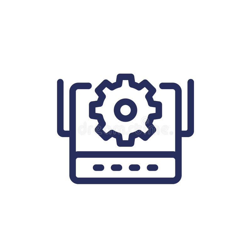 Router, Modem Settings Icon, Line Vector Stock Vector - Illustration of ...