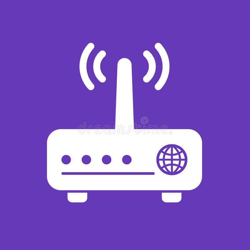 Router, Modem Settings Icon on White Stock Illustration - Illustration ...