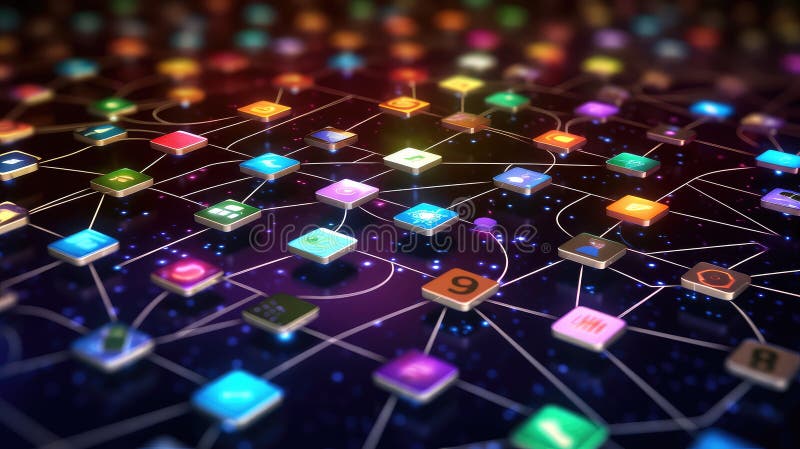 Router Network Internet Background Stock Illustration - Illustration of ...