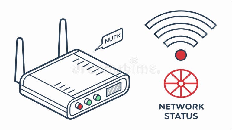 Router with Network Status Display, Internet Connection, Network Device ...