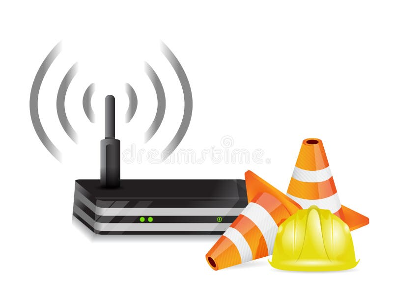 Router and road sign stock vector. Illustration of router - 228486492