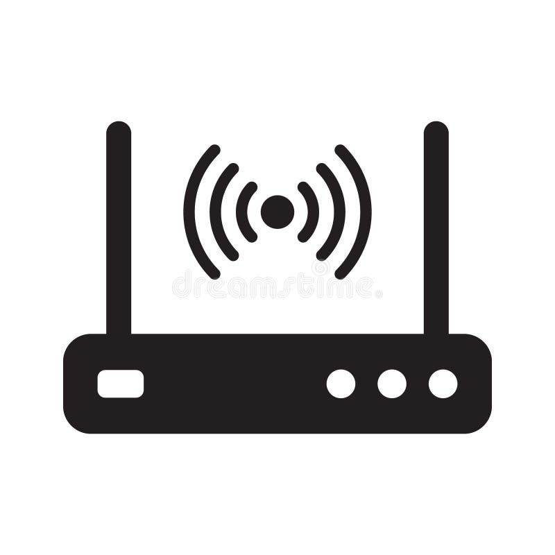 Router related signal icon stock vector. Illustration of icon - 243582777