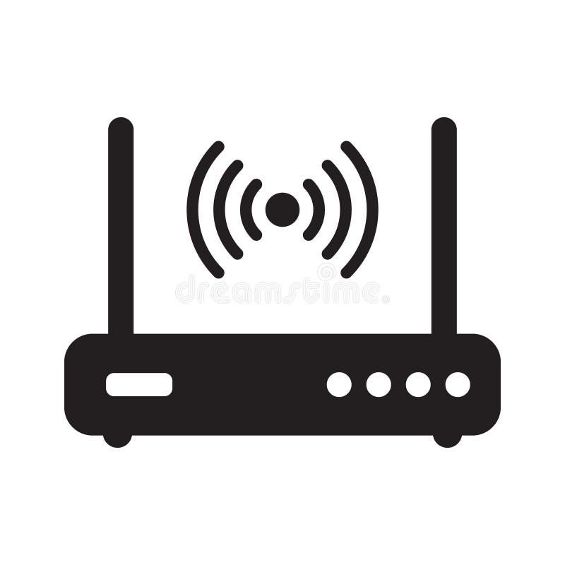 Router Related Signal Icon Isolated Stock Vector - Illustration of ...