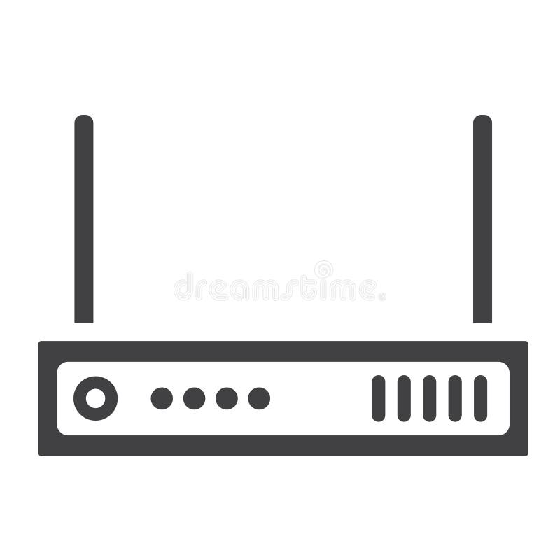 Router Glyph Icon, Internet and Connection, Wifi Sign, Vector Graphics ...