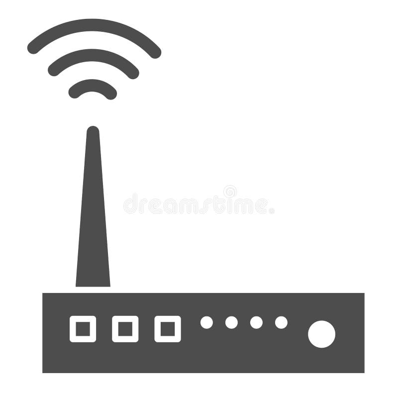 Router Solid Icon. Wi Fi Vector Illustration Isolated on White Stock ...