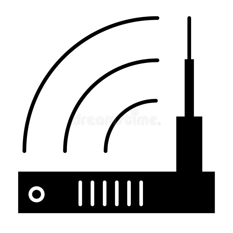 Router Solid Icon. Wifi Vector Illustration Isolated on White Stock ...