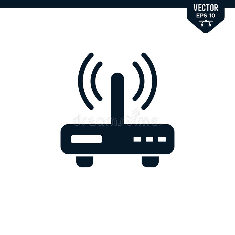 Router-Symbol Sammlungslinienart Vektor Abbildung - Illustration von ...