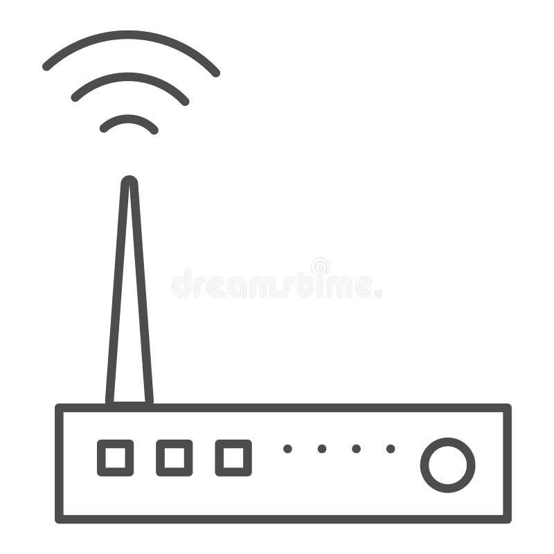 Router Thin Line Icon. Wi-fi Vector Illustration Isolated On White ...
