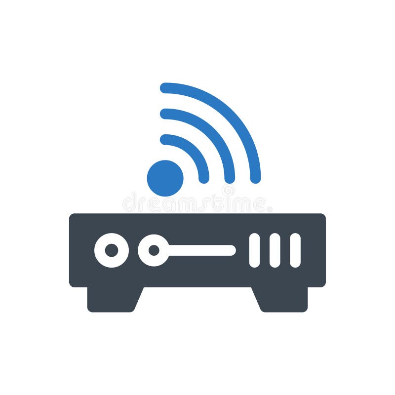 Router Vector Glyph Color Icon Stock Vector - Illustration of network ...