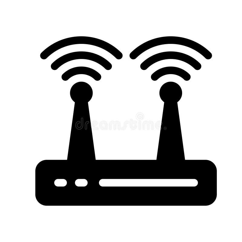 Router vector line icon stock vector. Illustration of icon - 136447971