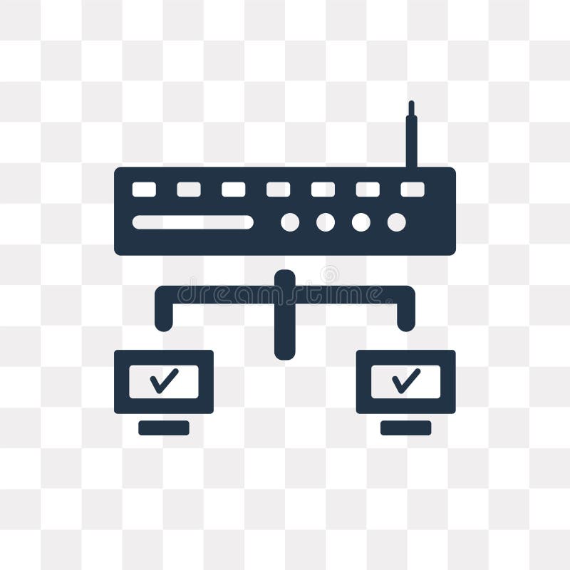 Ethernet Vector Icon Isolated on Transparent Background, Ethernet ...