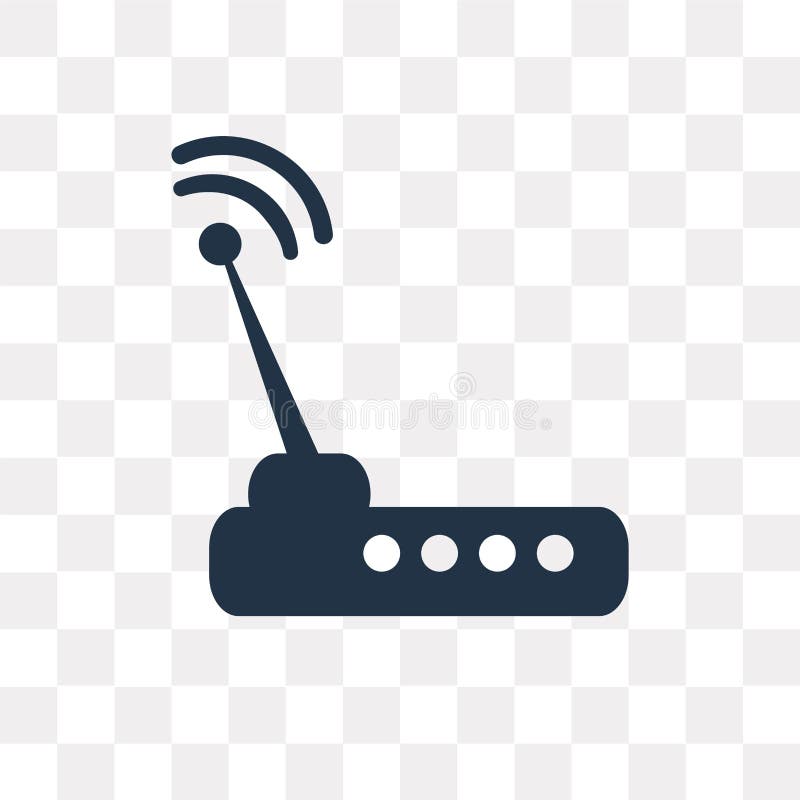 Router Vector Icon Isolated on Transparent Background, Linear Router ...