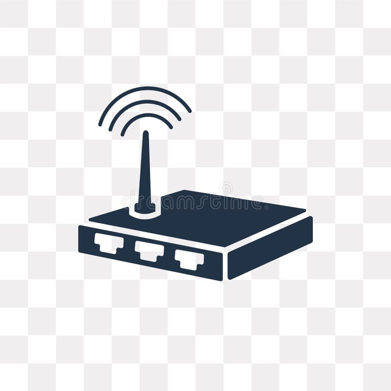Modem Vector Icon Isolated on Transparent Background, Linear Mod Stock ...