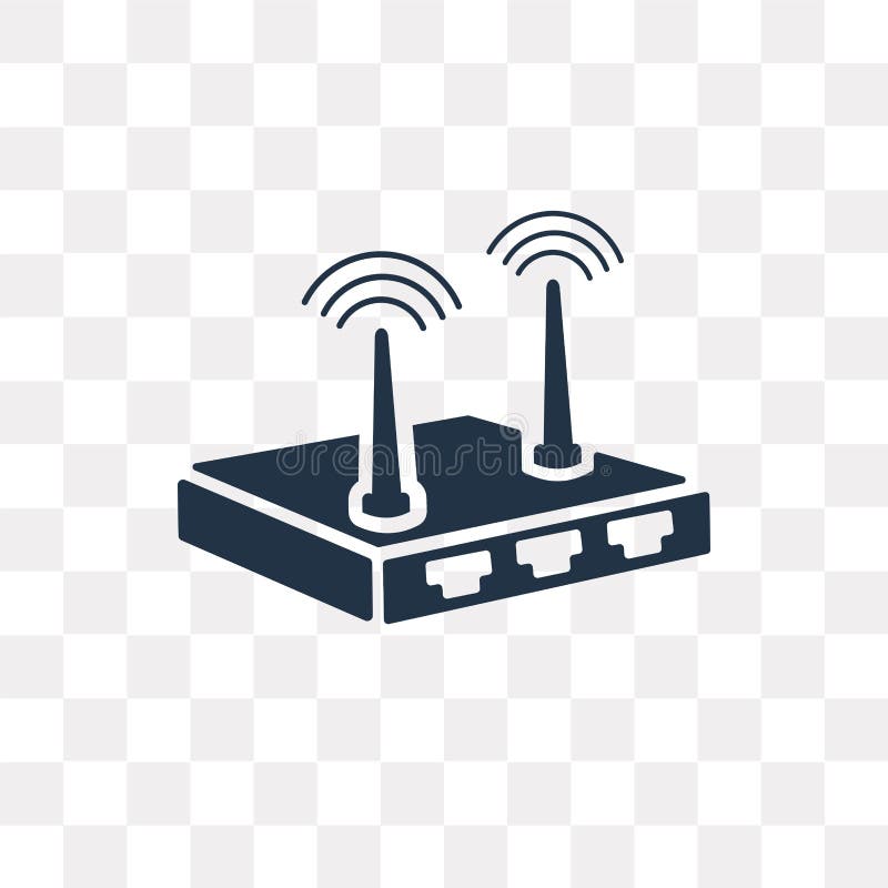 Router Vector Icon Isolated on Transparent Background, Router T Stock ...