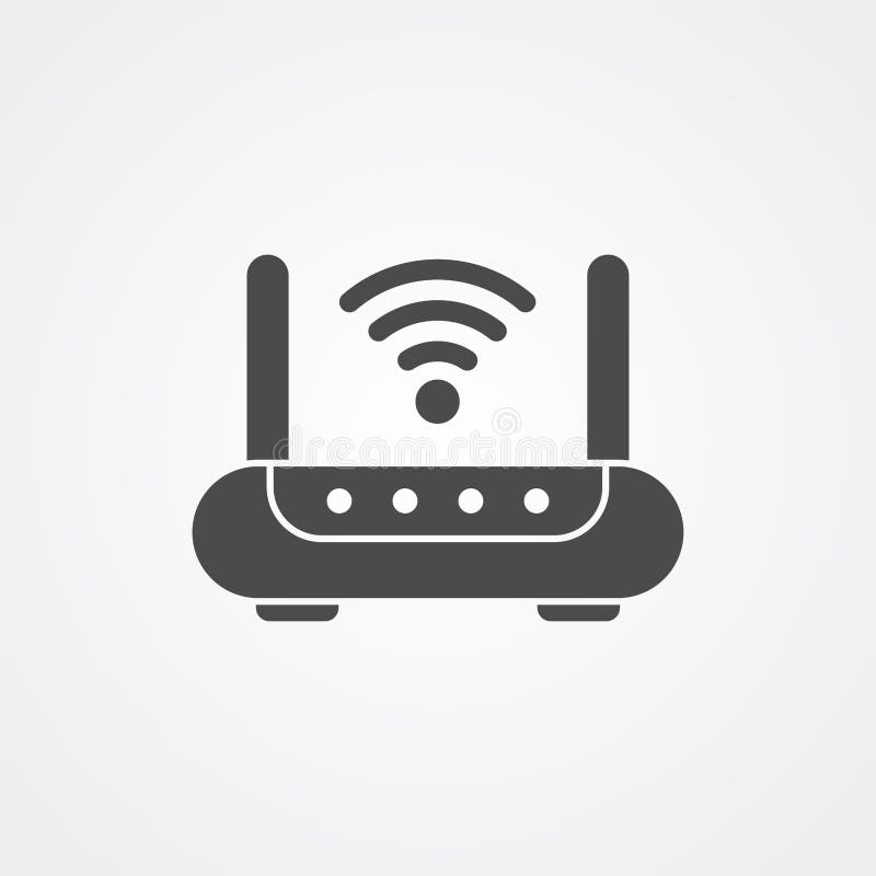 Router Vector Icon Sign Symbol Stock Vector - Illustration of broadband ...