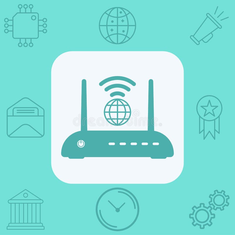 Router Vector Icon Sign Symbol Stock Illustration - Illustration of ...