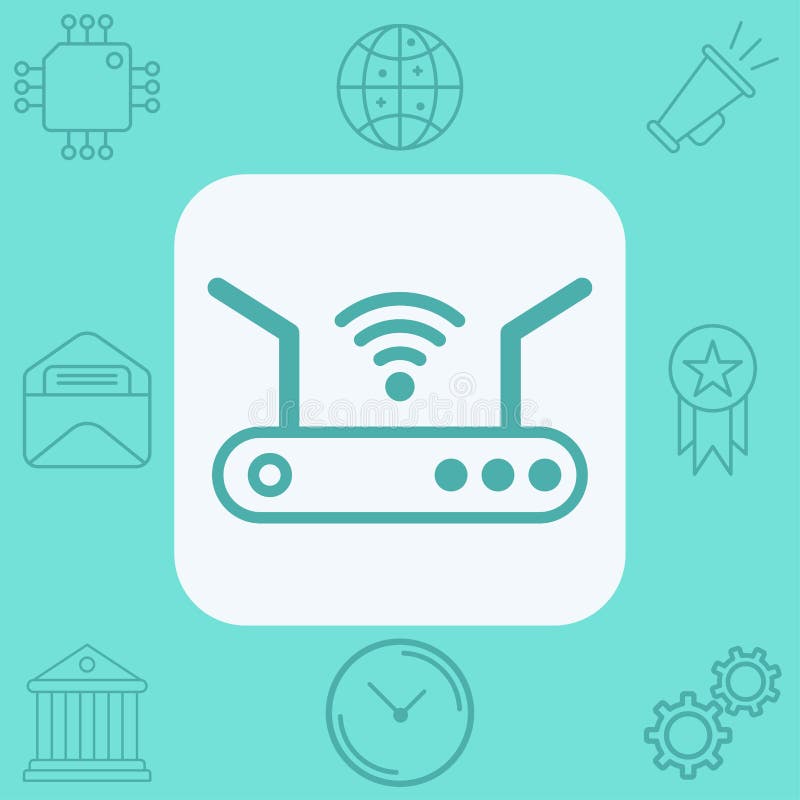 Router Vector Icon Sign Symbol Stock Illustration - Illustration of ...