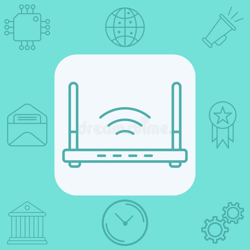 Router Vector Icon Sign Symbol Stock Illustration - Illustration of ...
