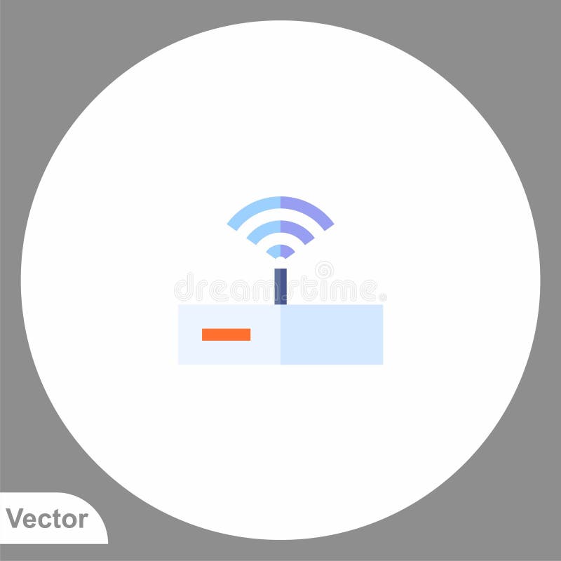 Router Vector Icon Sign Symbol Stock Vector - Illustration of icon ...