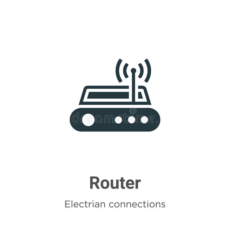 Router Vector Icon on White Background. Flat Vector Router Icon Symbol ...
