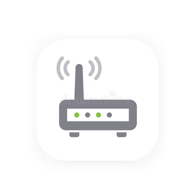 Router Vector Icon, Wifi Modem Vector Illustration Stock Vector ...