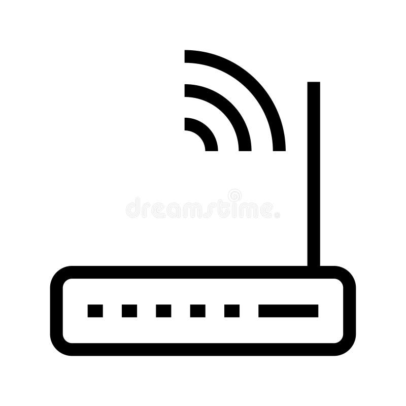 Router vector line icon stock vector. Illustration of router - 114920872