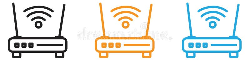 Router Vector Logo Set Collection for Web App Ui Stock Illustration ...