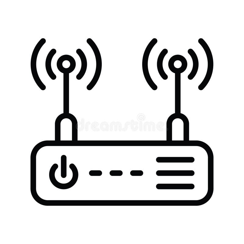 Router Vector Solid Icon Design Illustration. Housekeeping Symbol on ...