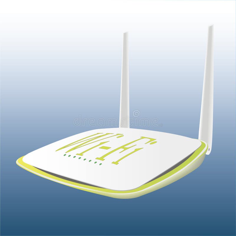 Router Blue Icon on White Background. Blue Flat Style Vector ...