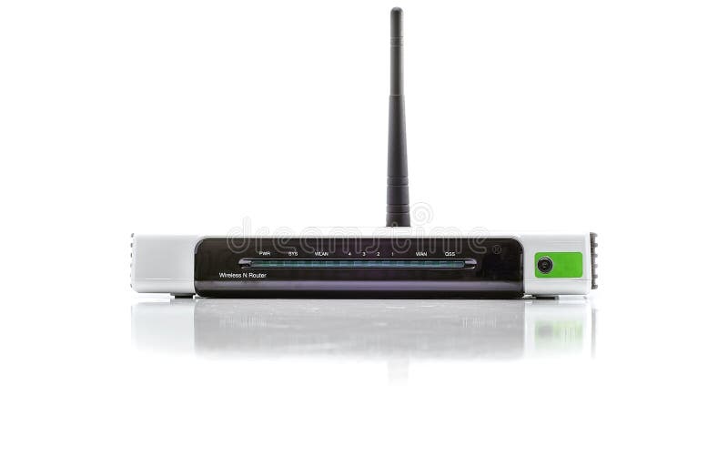 Router, White router for wi-fi on a light