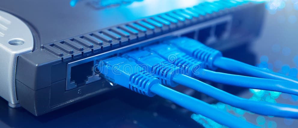 Router Wi-Fi Close Up. Fast Internet Modem Device Stock Image - Image ...