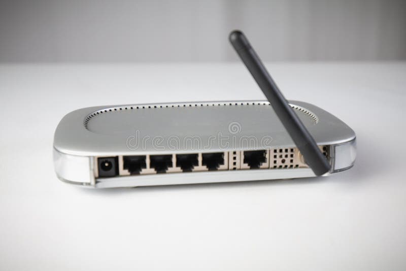 Router Wifi Ethernet Connection Network Port Wireless Closeup Stock ...